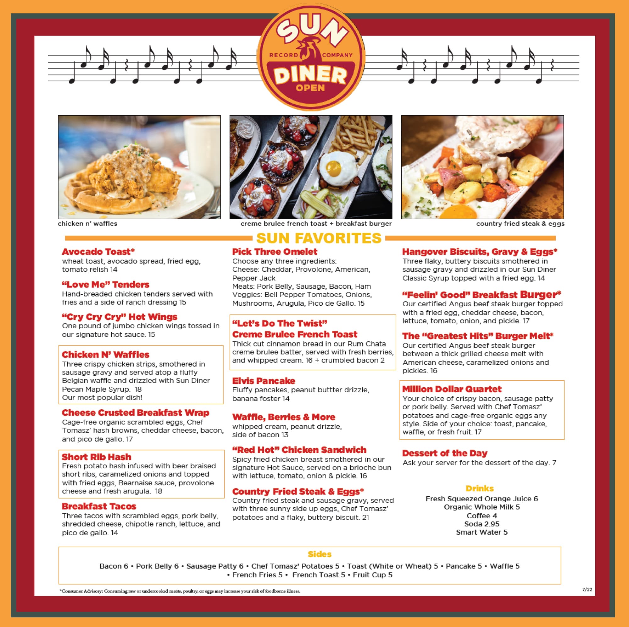 Menu – Nashville | Sun Diner